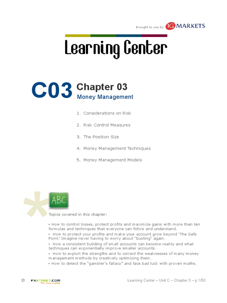 Chapter 3 Money Management | PDF | Margin (Finance) | Investing