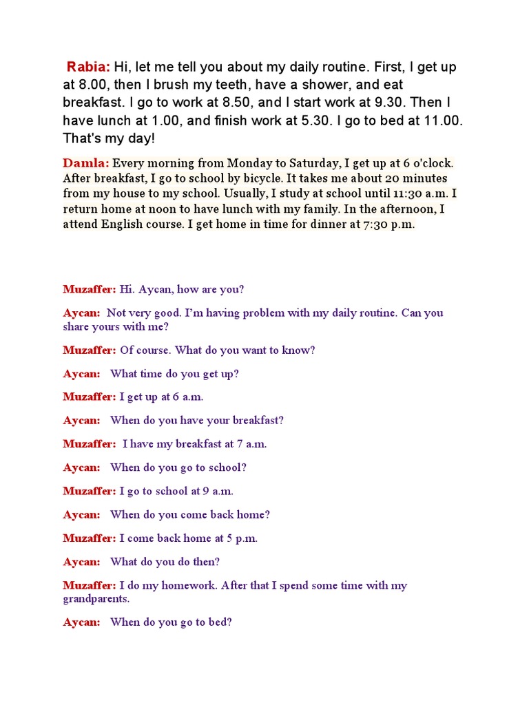 Daily Routines and Hobbies | PDF