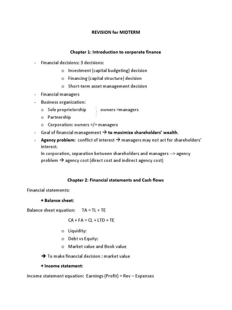 Revision Midterm | PDF | Bonds (Finance) | Net Present Value