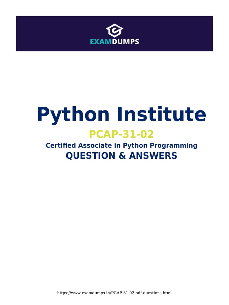 Python Institute: PCAP-31-02 | PDF | Teaching Methods & Materials | Computers