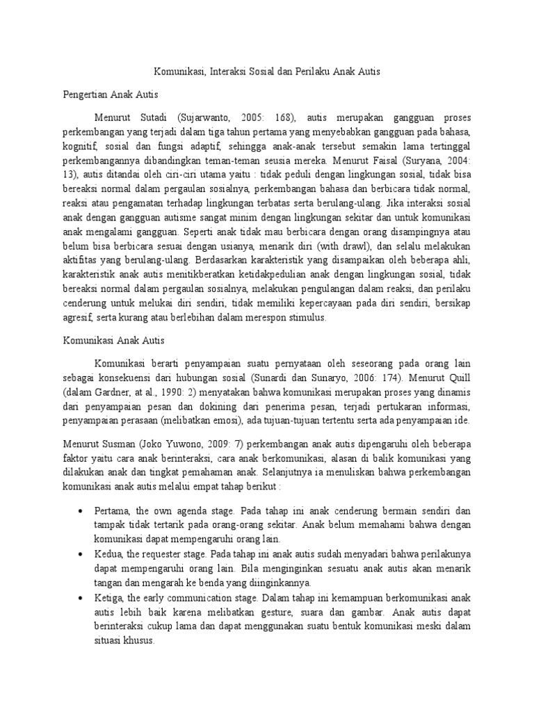 Autis | PDF | Pengembangan Diri