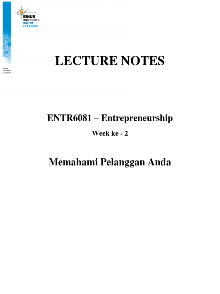 LN02 - Understanding Your Customer PDF | PDF