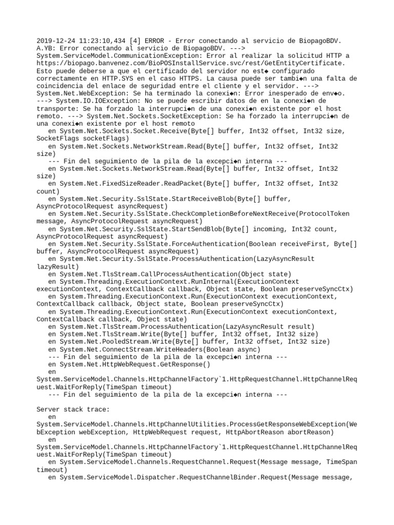 Bio Pago Log | PDF | Software Development | Network Socket