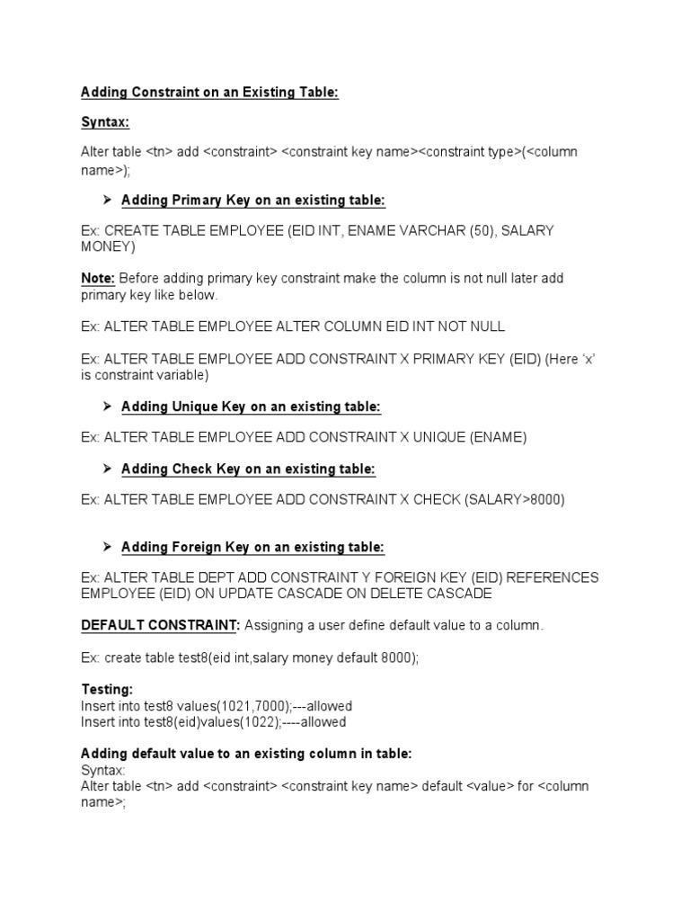 Constraints 2 | PDF