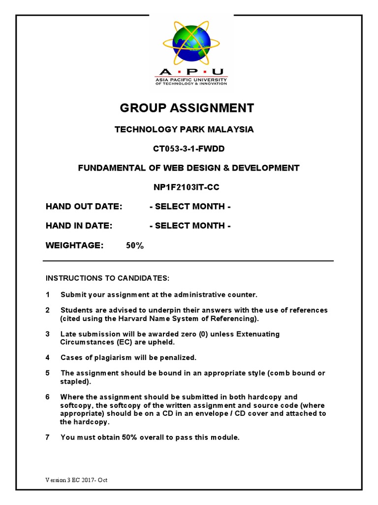 CT042-3-1-IDB - Assignment Question Cover | PDF