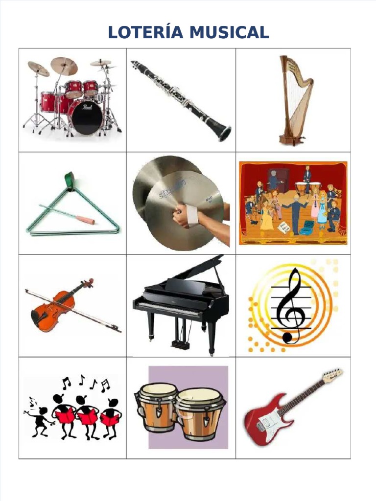 LOTERIA MUSICAL PREESCOLAR - Backup | PDF | Arte