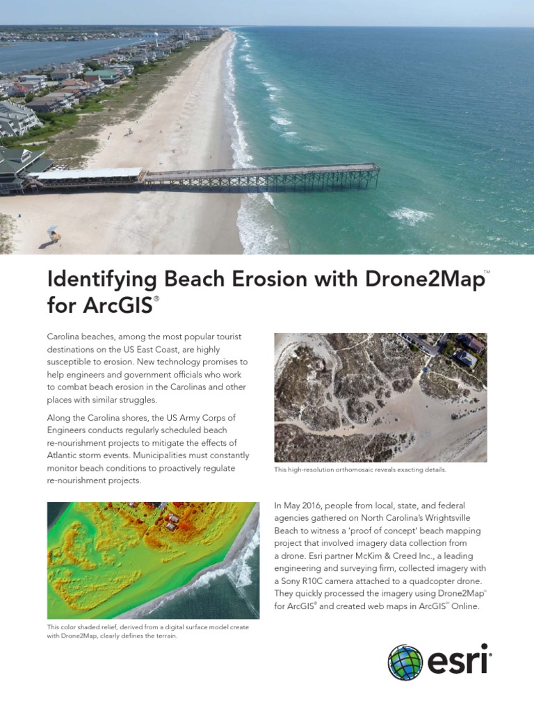 Identifying Beach Erosion With Drone2Map For Arcgis: This High ...