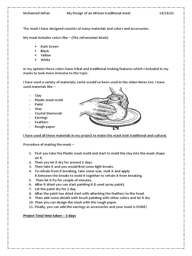 African Traditional Mask Design Guide | PDF | Art