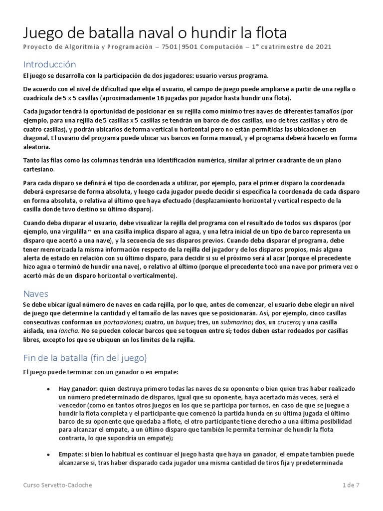Batalla Naval | PDF | Informática