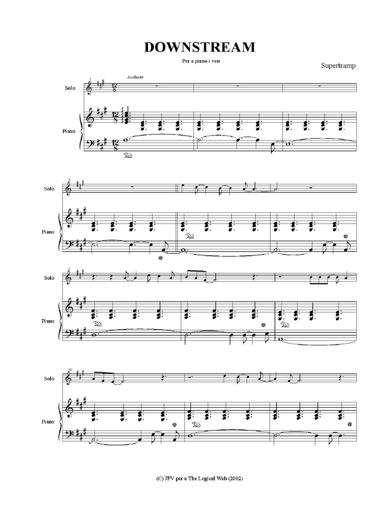 Supertramp Downstream Pianopdf - Compress | PDF
