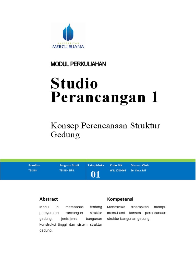 Modul 1 Konsep Perencanaan Struktur Bangunan Gedung | PDF