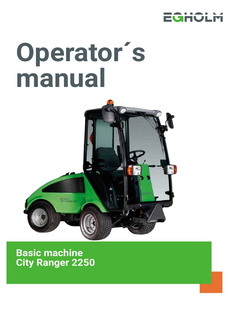 Operator S Manual: Basic Machine City Ranger 2250 | PDF | Amplifier | Mower