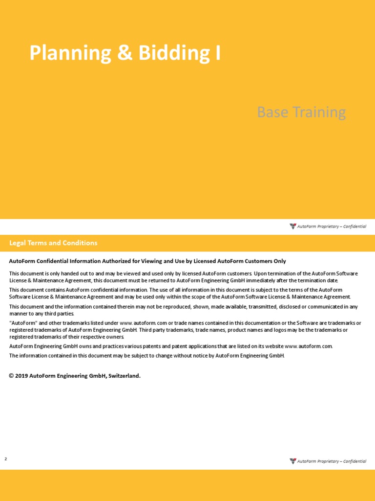 Planning & Bidding I: Base Training | PDF | Trademark | License