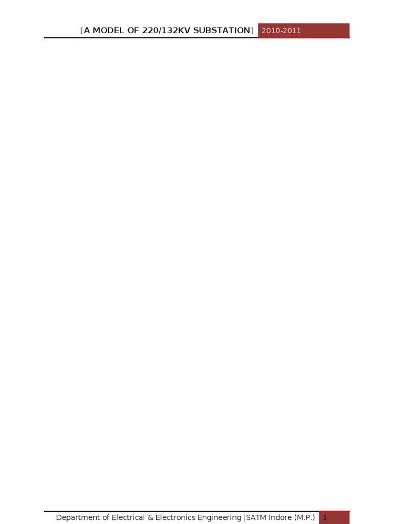 Substation Report | PDF | Electrical Substation | Relay