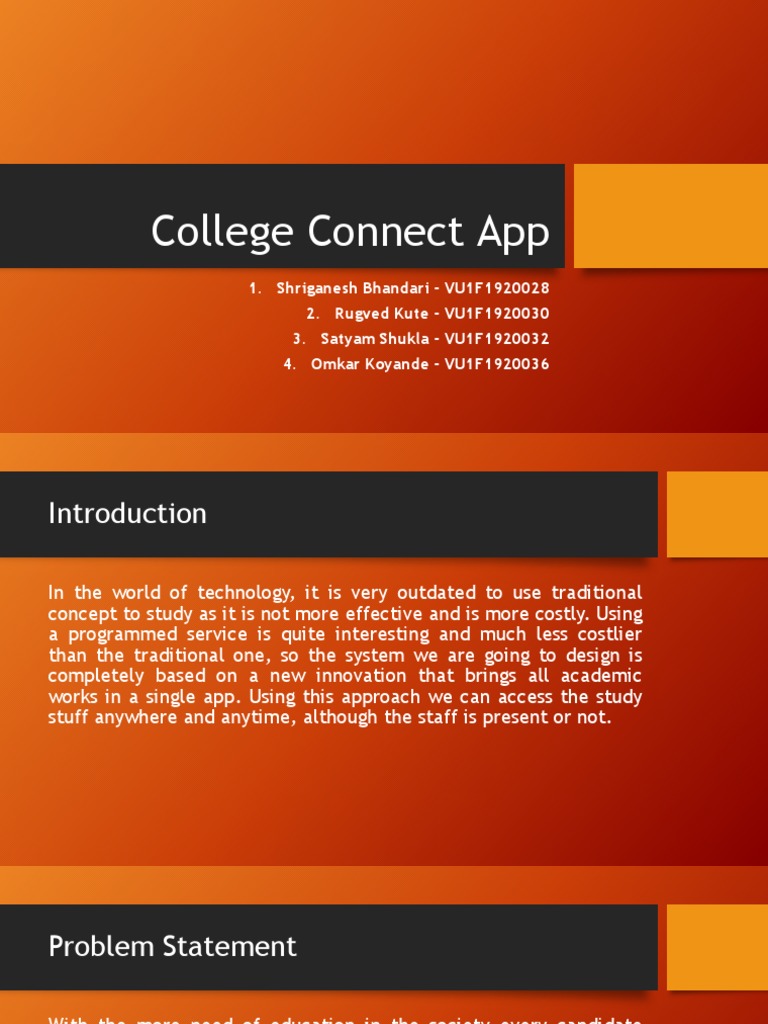 College Connect App | PDF | Application Software | Android (Operating ...