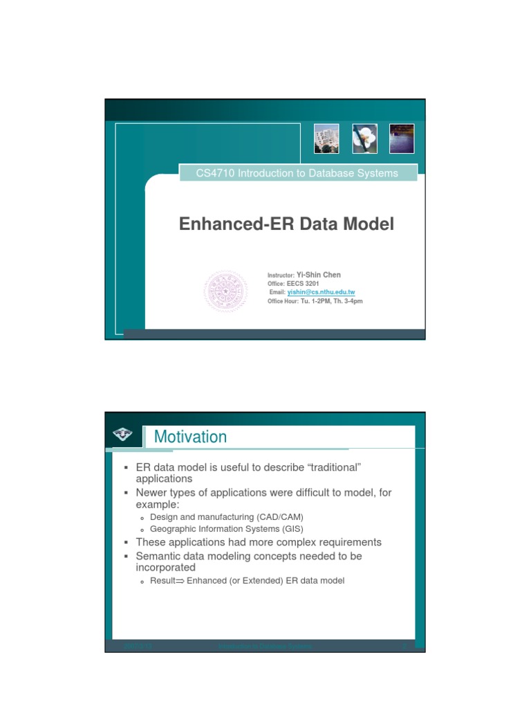 Eer Model Handout Pdf Inheritance Object Oriented Programming Data Model