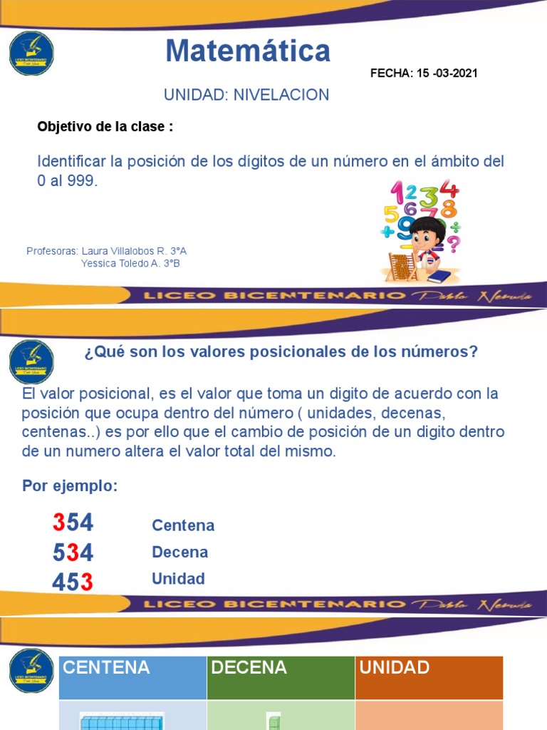 Valor Posicional de Números: Ejemplos y Práctica | PDF