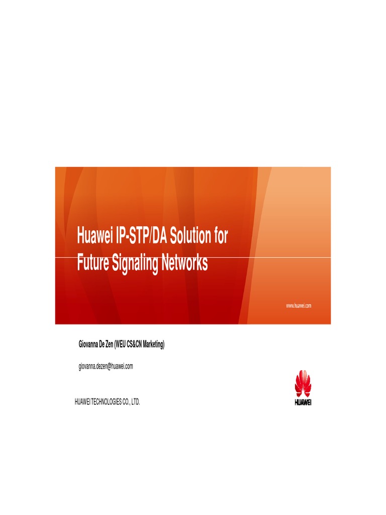 Huawei SPS for Future Signaling Networks | PDF | Ip Multimedia ...