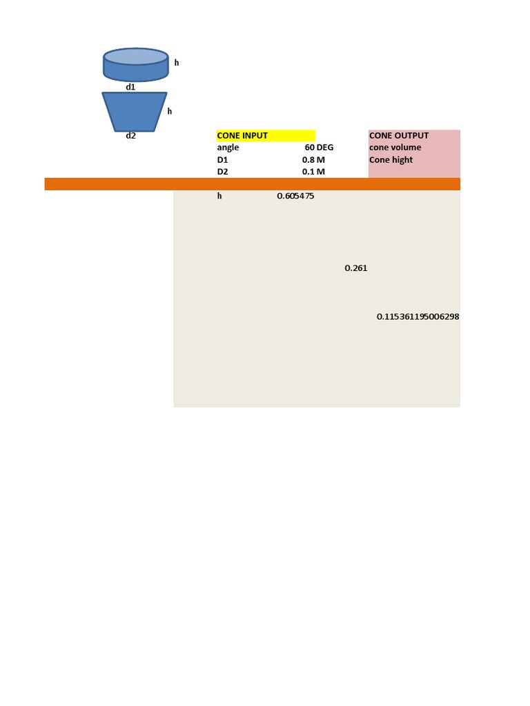 Silo Volume and Weight Calculations | PDF | Volume | Physical Quantities