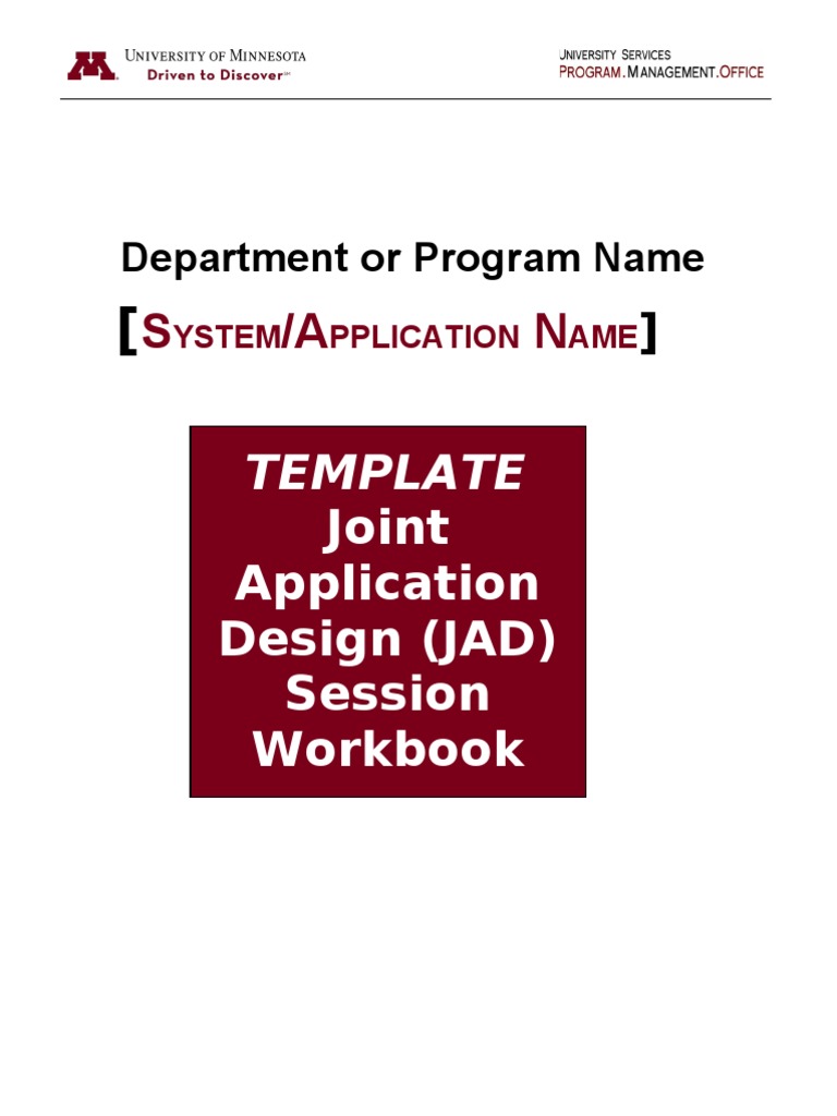 Template Jad Workbook | PDF | Design | Systems Engineering
