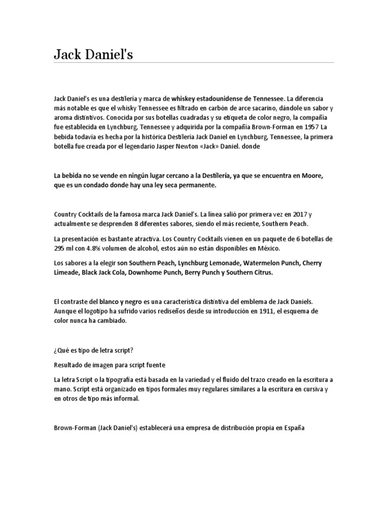 Six Pack Jack Daniels | PDF