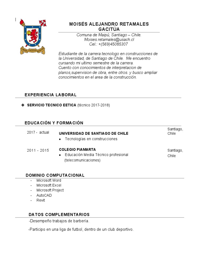 CV Moises | PDF | Negocios