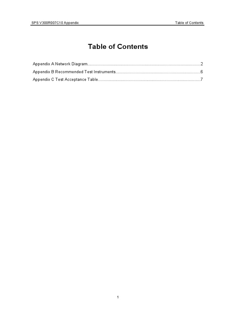 SPS V300R007C10 Part III Appendix | PDF | Telecommunications | Data Transmission