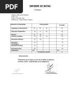 Formato de Informe Parcial de Notas | PDF
