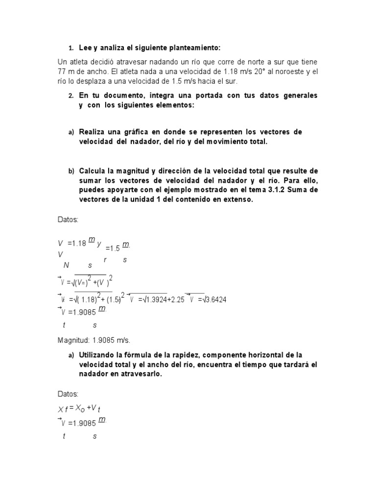 Actividad Integradora Módulo 11: Vectores | PDF