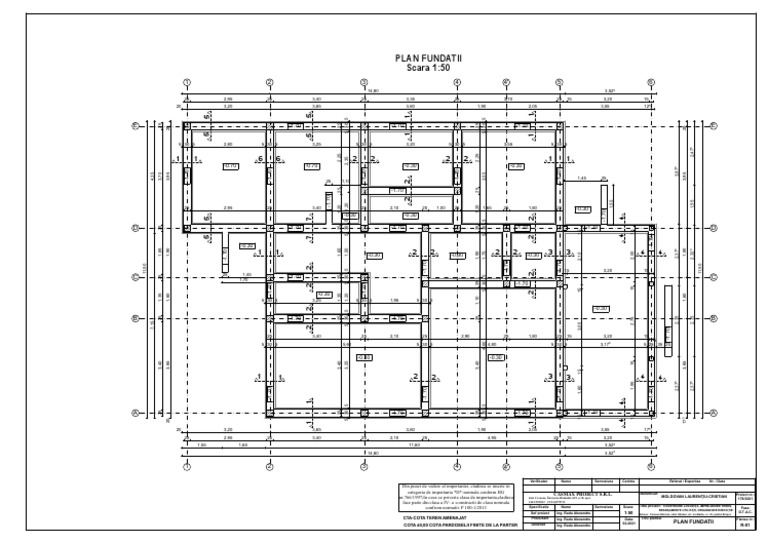 R-01 Plan Fundatii A2L | PDF