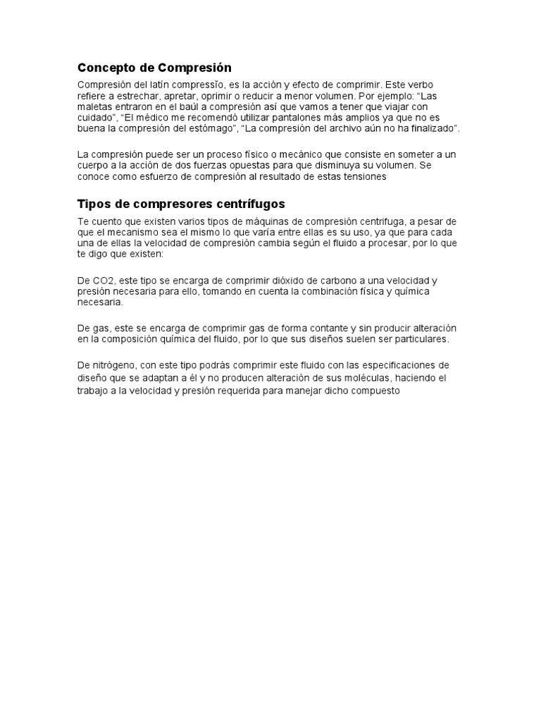 Definición y Tipos de Compresión | PDF