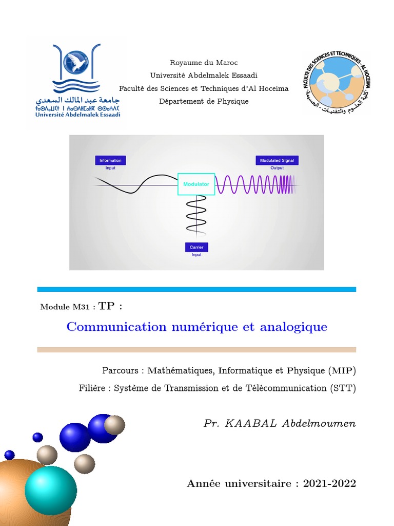 Communication Numérique Et Analogique | PDF