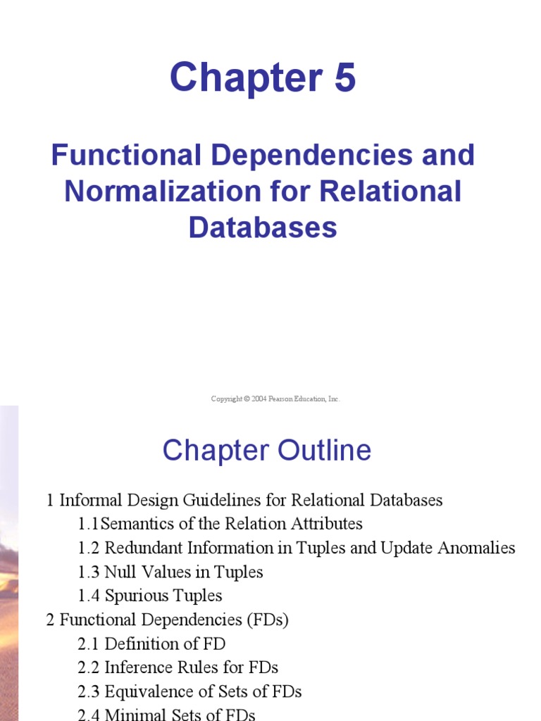 Chapter5 Normalization | PDF | Relational Model | Relational Database