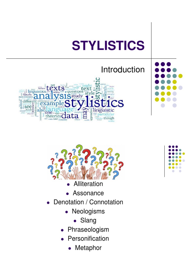 STYLISTICS Into | Download Free PDF | Word | Linguistics