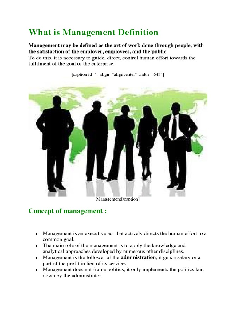What Is Management Definition | PDF | Goal | Psychological Concepts