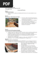 Procesos Constructivos para Una Piscina | PDF | Piscina | Excavación ...