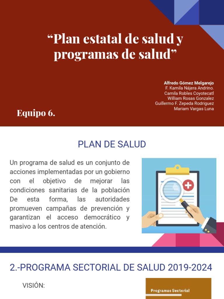 Plan Estatal de Salud y Programas de Salud | PDF | Población ...