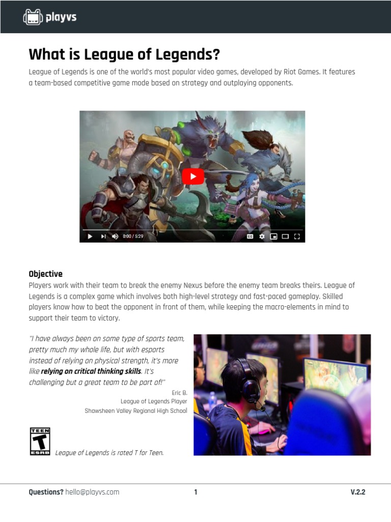 What Is League of Legends | PDF