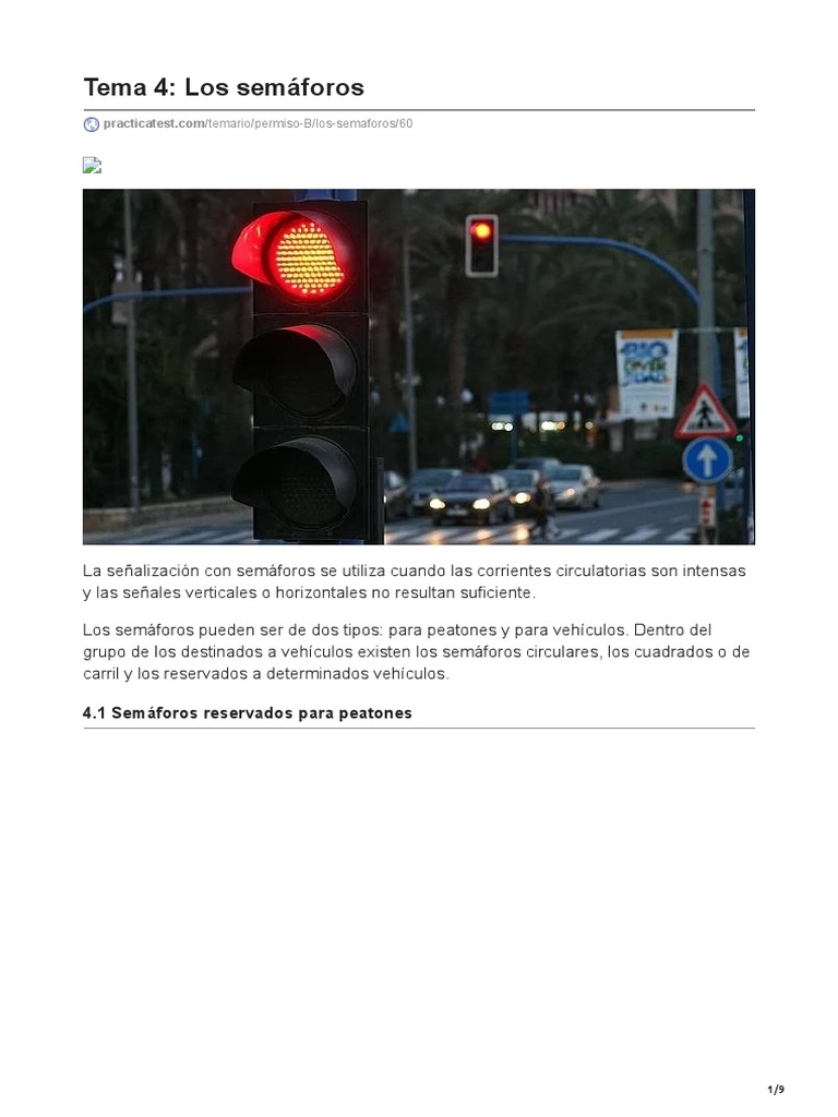 Tema 4 Los Sem foros PDF Sem foro Ingenier a De Transporte