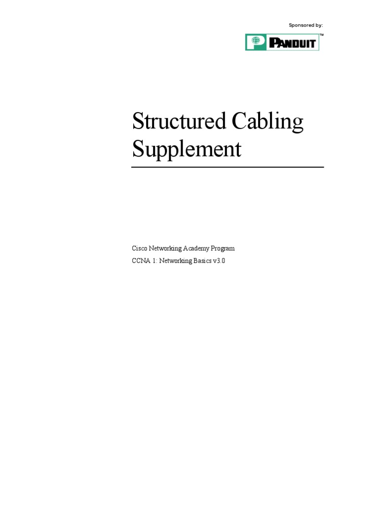 CS Structured Cabling | PDF | Voice Over Ip | Cisco Certifications