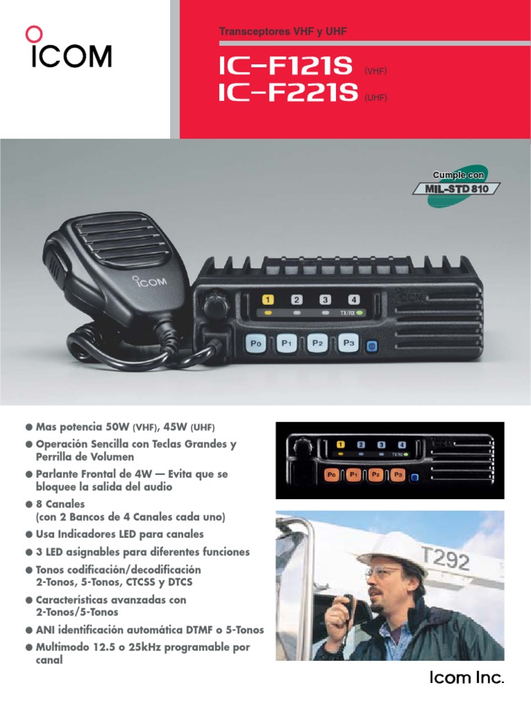 IC-F121S F221S Series Esp Brochure | PDF | Frecuencia ultra alta ...