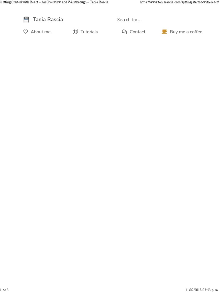 Getting Started With React - An Overview and Walkthrough - Tania Rascia ...