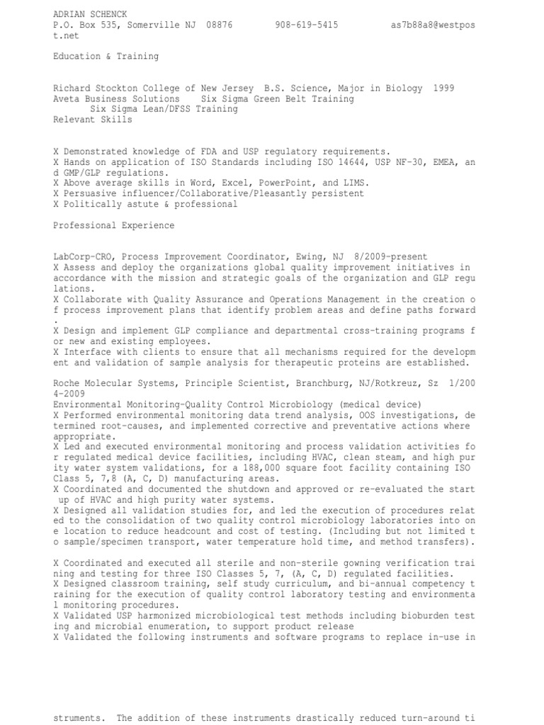 Quality Control/Assurance Manager | PDF | Medical Device ...