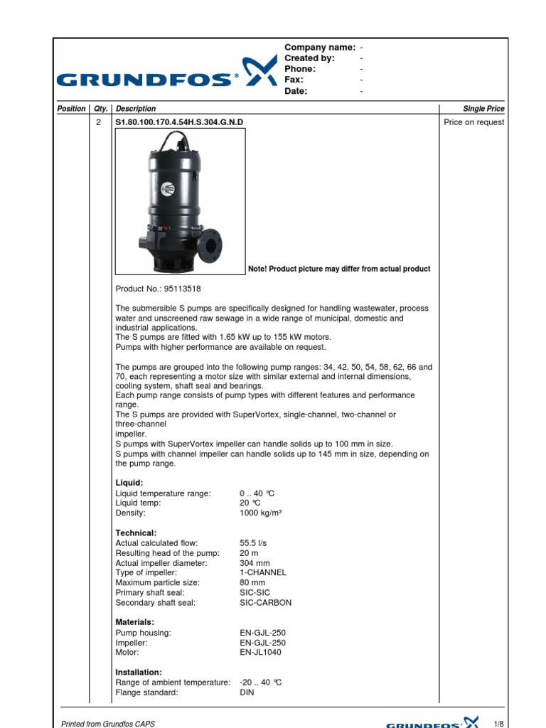 Pompa Submersible | PDF | Pump | Mains Electricity