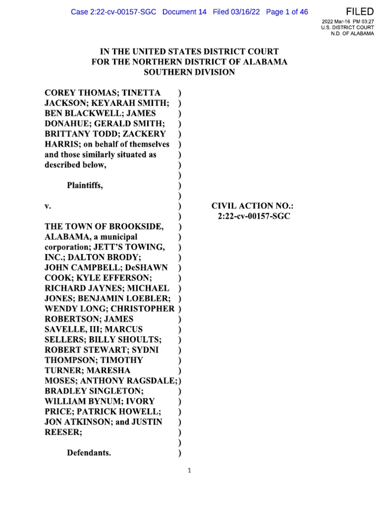 Civil RICO Case Filed Against Brookside Police | PDF | Computers