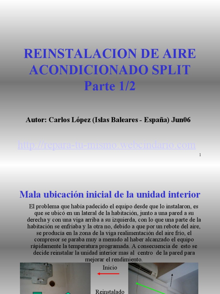 Reinstalacion Split 1 de 2 | PDF | Presión | Gases