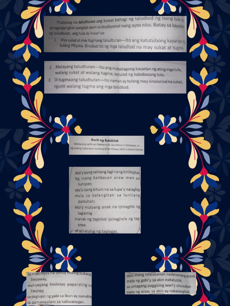 Awit NG Bulaklak | PDF