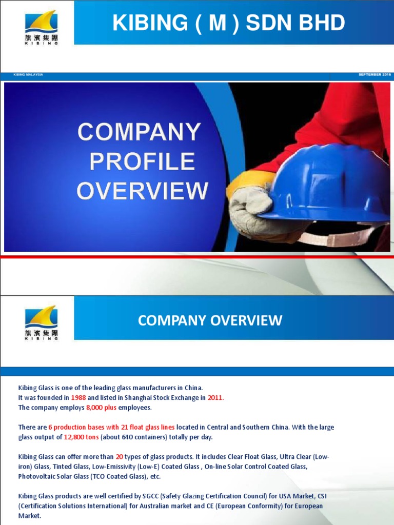 Kibing Malaysia Glass Manufacturing Overview | PDF | Glasses | Building ...