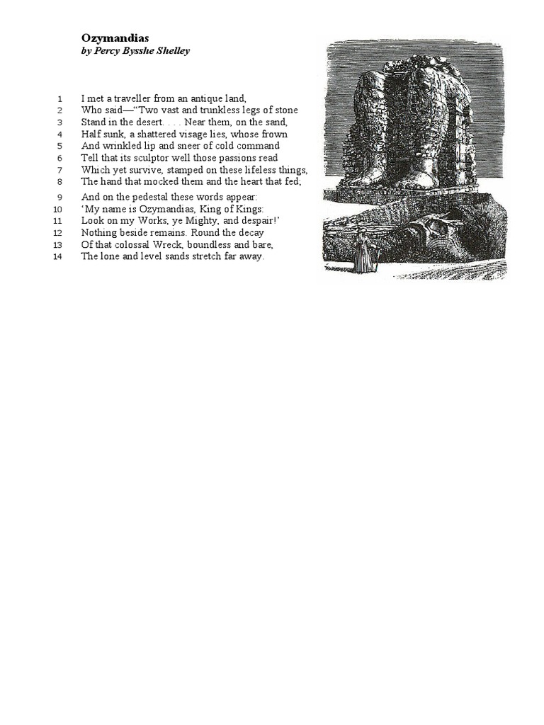 Ozymandias by Percy Shelley | PDF