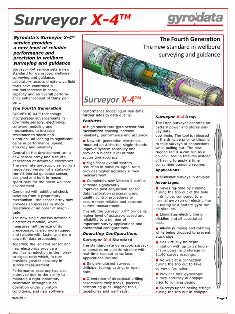 GyroData - Surveyor X 4 09 v7 | PDF | Surveying | Gyroscope